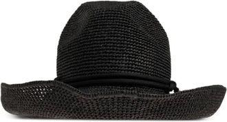 Emporio Armani Femme, Accessoires, Noir, Taille: 57 CM Woven Band Hat
