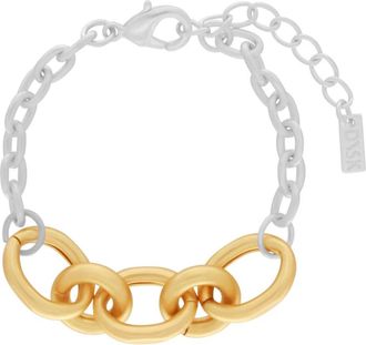 Dansk Copenhagen Luxuri&ouml;ses 2-Tone-Link-Armband - - Accessories - Damen - Grau - ONE SIZE