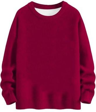 Generic Chemise unie à manches longues pour femme, sweat-shirt à col en U, chemise à manches longues, ample, décontracté, tendance, vêtements pour la vie quot