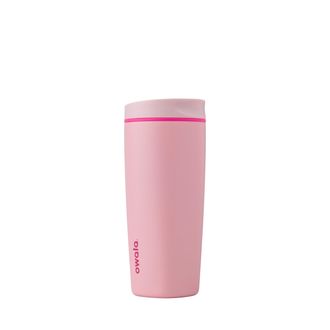Owala SmoothSip Slider Isolierter Edelstahl-Kaffeebecher, Wiederverwendbarer Eiskaffeebecher, Hei&szlig;er Kaffee Reisebecher, BPA-frei 590 ml, Rosa (Pucker Up)