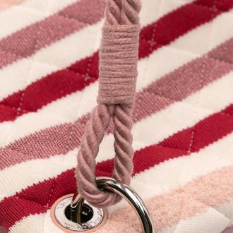 Chanel Hobo Bags - Jumbo Stripe Jersey Felt and Rope Flap - Gr. unisize - in Gold - f&uuml;r Damen