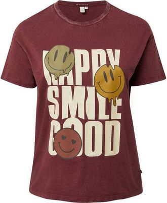 QS by s.Oliver Kurzarmshirt T-Shirt Gewaschenes Printshirt