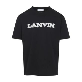 Lanvin Homme, Tops, Noir, Taille: S Shearling Detail T-Shirt