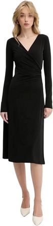 Karl Lagerfeld Femme, Robes, Noir, Taille: 36 FR Robe portefeuille zipp&eacute;e