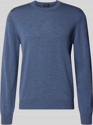 Maerz Strickpullover aus Schurwolle mit Label-Detail
