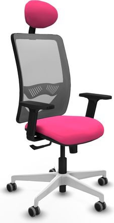 Piqueras y Crespo Rosa Zulema Schreibtischstuhl mit 2D-Armlehnen, h&ouml;henverstellbarer Lendenwirbelst&uuml;tze und festem Kopfteil, ausgestattet mit 3 Positionen und Schneidsc