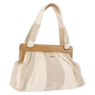 Chanel Sac &agrave; main vintage Pre-owned en toile - Femme - Pre-owned - Beige - Taille: ONE Size