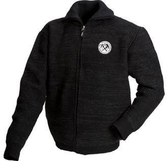 Job Strickjacke Dachdecker-Strickjacke schieferschwarz