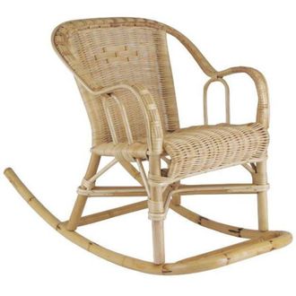 Aubry Gaspard Rocking-chair enfant en rotin