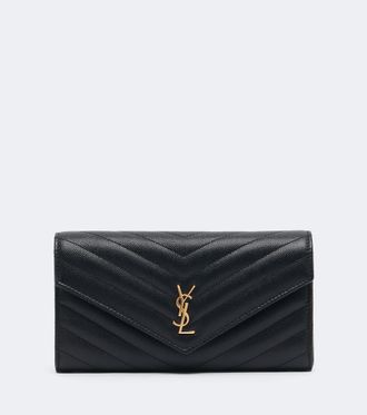 Saint Laurent Portemonnaie Cassandre Large aus Leder