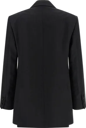 Alberto Biani Viscose-Linen Blend Blazer - Black