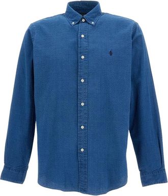 Polo Ralph Lauren Homme, Chemises, Bleu, Taille: M Chemise en seersucker coupe personnalis&eacute;e