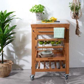Butlers home24 Servierwagen 64 x 92 x 54cm Braun