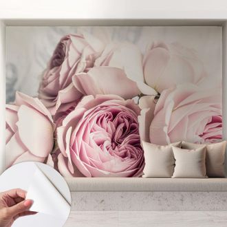 Tulup Carta Da Parati Autoadesiva Moderna - Fotomurale - Lavabile - Ufficio - Design Moderno - Rose Rosa 208x146 Cm