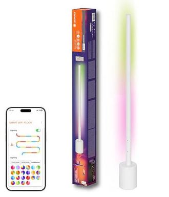 Ledvance Lampadaire LED dangle SMART+ WIFI,slim,blanc,8W,540lm,blanc et couleur réglables,dimmable,fonction bricolage et rythme musical,longue durée de vie,con