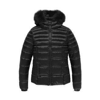 RefrigiWear Schwarze Nylon Damenjacke mit Federf&uuml;llung - - Jackets - Damen - Schwarzk - L