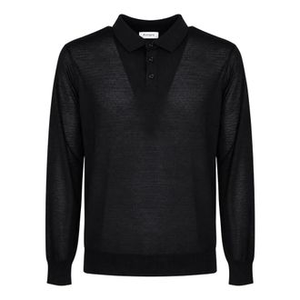 KANGRA Polo-Shirt aus Schurwolle - - Tops - Herren - Schwarzk - XL