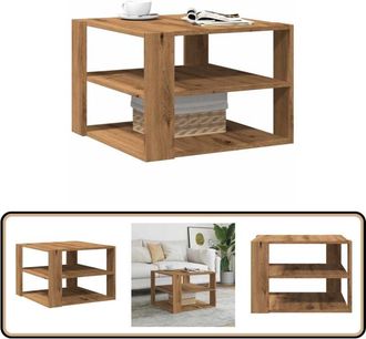 vidaXL Couchtisch Artisan-Eiche 58x58x40 cm Holzwerkstoff - Vidaxl