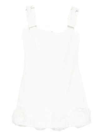 Self Portrait robe sans manches à coupe mi-longue - Blanc