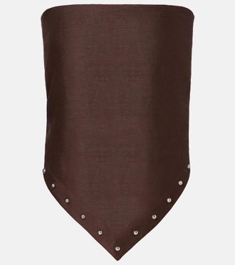 Staud Top Samara aus Leinen