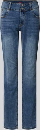 Buena Vista Slim Fit Jeans mit Label-Details Modell Tummyless