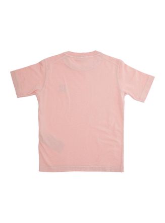 Stone Island Boys Pink T-Shirt With Round Neck And Logo Patch Cotton T-Shirts Polos