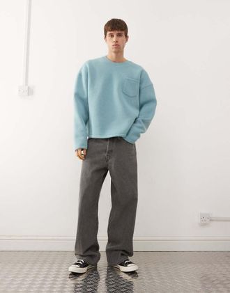 Reclaimed Vintage Sweat &eacute;pais - Bleu d&eacute;lav&eacute;