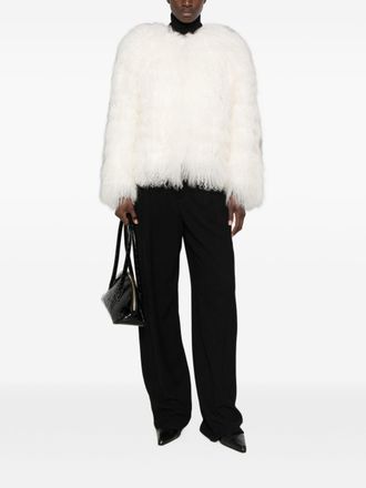 Ermanno Scervino Faux Fur Coat - White