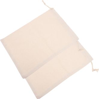 NUOBESTY NUOBESTY 2 St&uuml;ck Gro&szlig;er Baumwoll Canvas Gem&uuml;sebeutel mit Kordelzug Atmungsaktive Kartoffels&auml;cke zur Lebensmittelaufbewahrung Multifunktionale Aufbewah