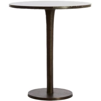 Light & Living Light&living - pazo Beistelltisch dunkelbraun Marmor - &Oslash;48x53 cm