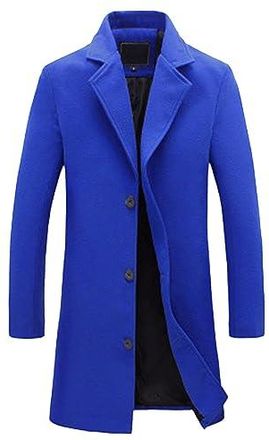 Generic TDEOK Manteau dhiver pour homme - D&eacute;contract&eacute; - Coupe ajust&eacute;e - Veste longue - Col c&ocirc;tel&eacute; - Trench - Manteau dhiver chaud - Veste polaire classique - 