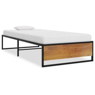vidaXL Cadre de lit sans matelas noir m&eacute;tal 90x200 cm Vidaxl
