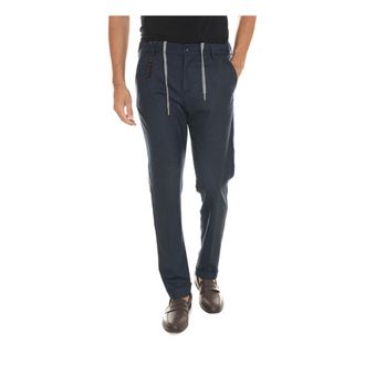 Marco Pescarolo Kaschmir Joggerhose mit Rei&szlig;verschluss - - Trousers - Herren - Blau - 3XL