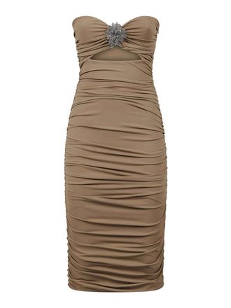 Amen Knielanges Kleid - Grau