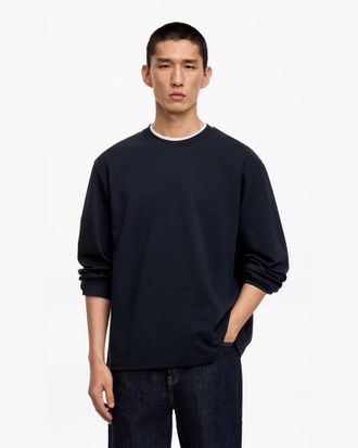 Arket Interlock-Langarmshirt -Blau