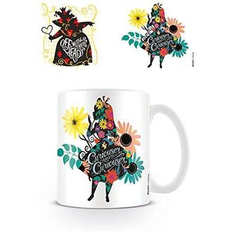 Disney Alice in Wonderland Curiouser und Curiouser Tasse, Mehrfarbig, 7.9 x 11.00 x 9.3 cm