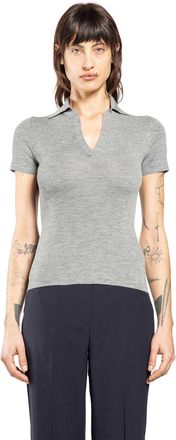 Max Mara Ribbed-Knit Polo Shirt