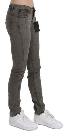 Costume National Womens Gray Low Waist Skinny Denim Cotton Jeans Clothing