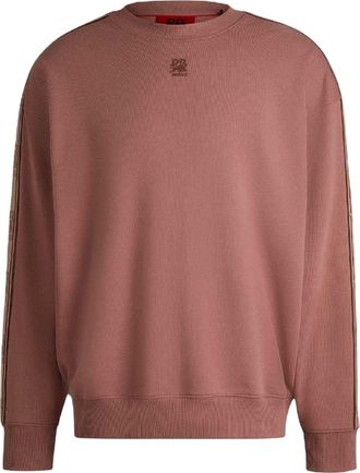 HUGO BOSS Hugo - Red Label Sweatshirt f&uuml;r Herren, Streifen mit Logo, Baumwolle (Pink)