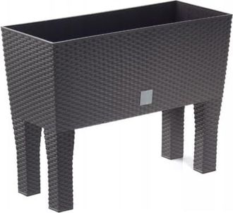 Prosperplast 30 Liter rechteckiger High G&auml;rtner mit dunklem ockerfarbenem 60 x 25 x 46 cm mit Beinen