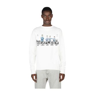 Human Made Homme, Sweatshirts et sweats &agrave; capuche, Blanc, Taille: L SweaT-shirt Beatles avec Imprim&eacute; Graphique