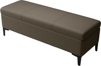 Generic Extra Nappaleder Ottoman-Bank Gepolsterter Fu&szlig;hocker F&uuml;r Eingangsbereich Und Schlafzimmer Mit Reichlich Stauraum Stilvolle Aufbewahrungsbank F&uuml;r Wohnz