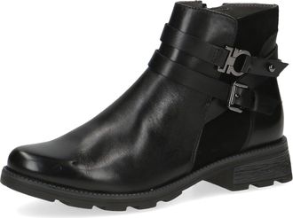 Caprice Damen Stiefeletten ohne Absatz Airmotion aus Leder Flach Weite G, Schwarz (Black Comb), 37.5 EU