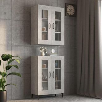 vidaXL Armoire murale suspendue Gris b&eacute;ton 69,5x34x90 cm Vidaxl