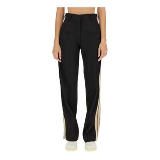 Palm Angels Femme, Pantalons, Noir, Taille: 36 FR Knit Tape Suit Pants