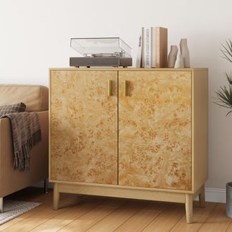 Generic Sideboard im Landhausstil mit Massivholzbeinen, Anrichte mit verstellbaren Regalen und Stauraum, dekorativer Buffetschrank als Stauschrank und Beistel