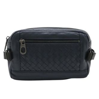 Bottega Veneta Pre-owned Intrecciato Leder G&uuml;rteltasche - - Pre-owned - Herren - Blau - ONE SIZE