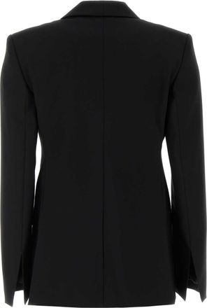 Alberta Ferretti Single-Breasted Wool Blend Blazer - Black
