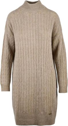 Liu Jo Femme, Robes, Beige, Taille: 36 FR Abito in Maglia