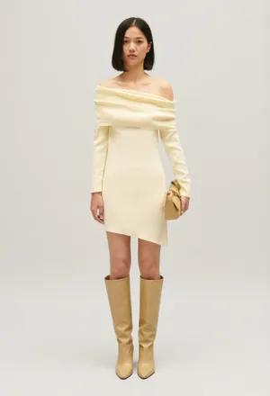 Claudie Pierlot Robe asym&eacute;trique maille